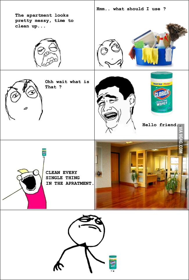 Cleaning like a BOSS. - 9GAG
