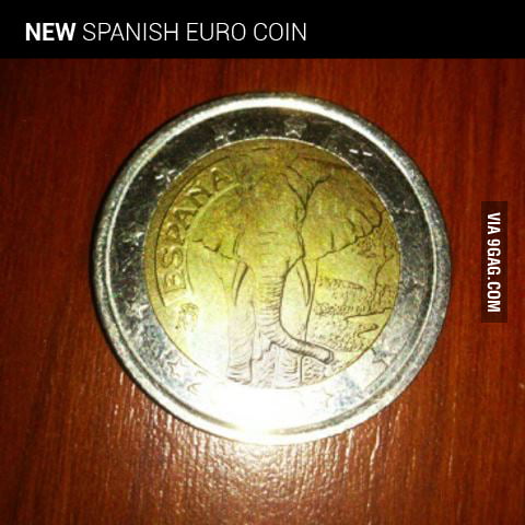 New coin of 2euros (Spanish) - 9GAG
