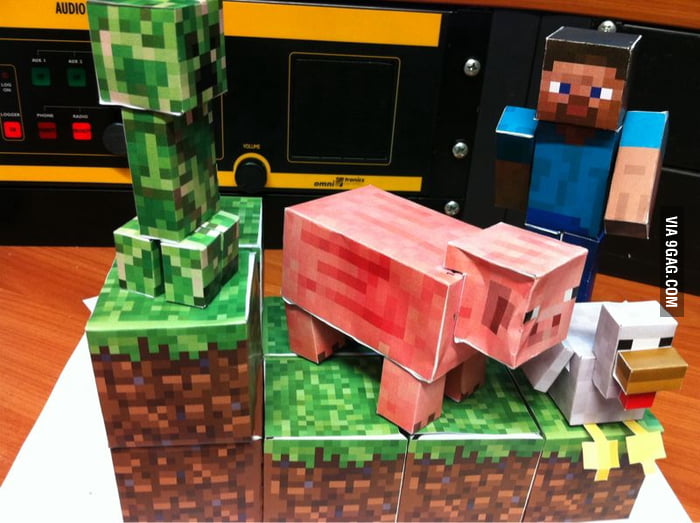 Craft your own Minecraft papercraft crafts - 9GAG