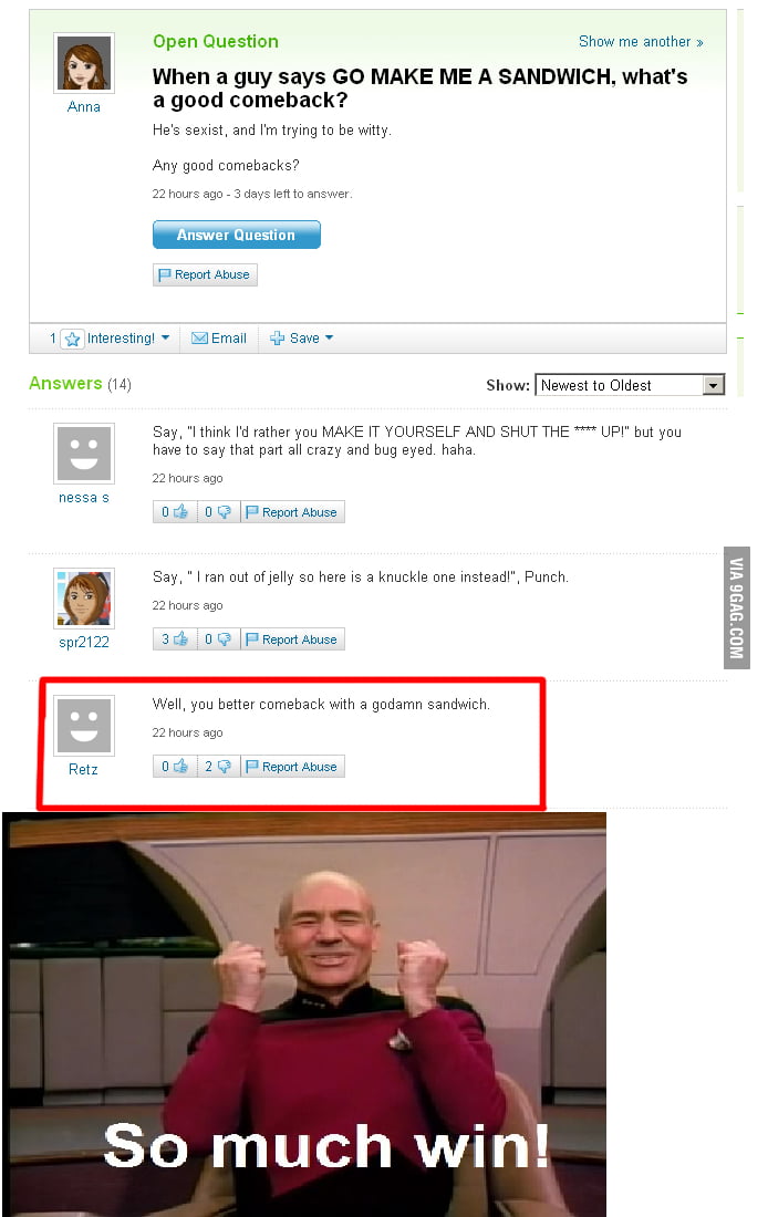 Best answer ever... - 9GAG