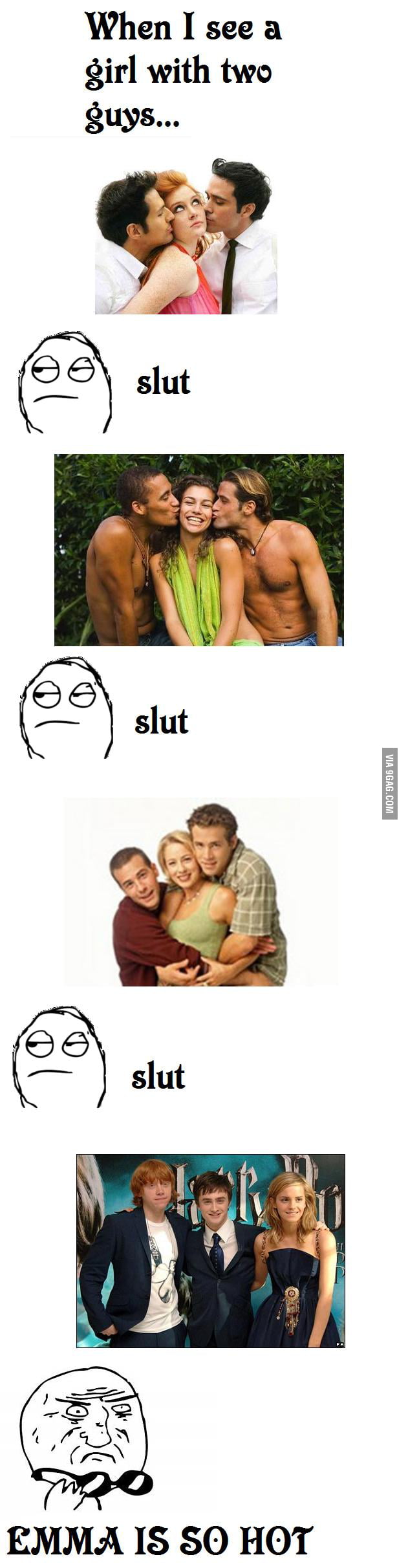 1 girl 2 guys - 9GAG