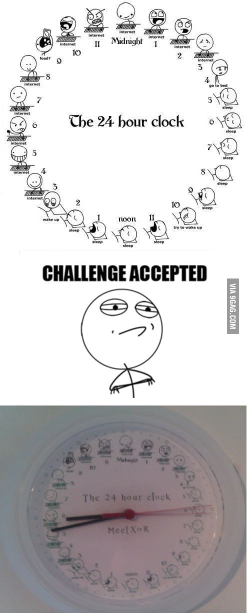 The 24 hour clock - 9GAG