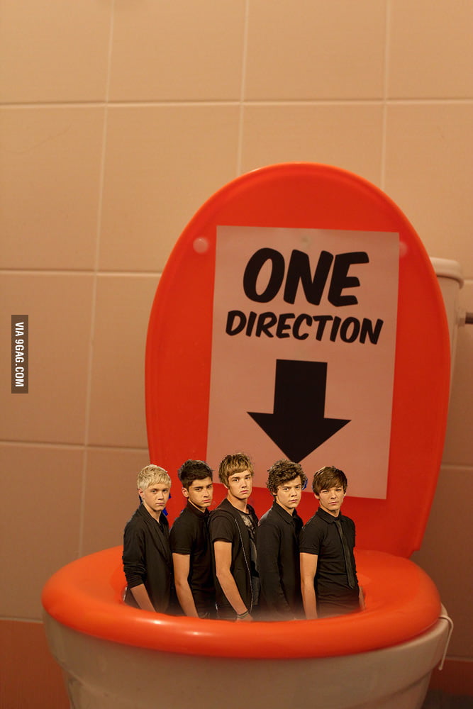 One direction => toilet - 9GAG