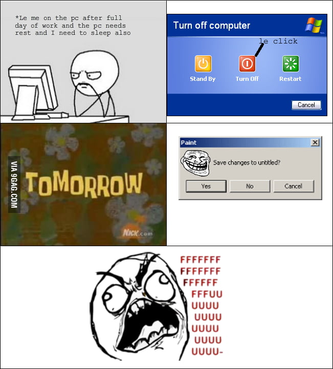 Le computer trolling - 9GAG