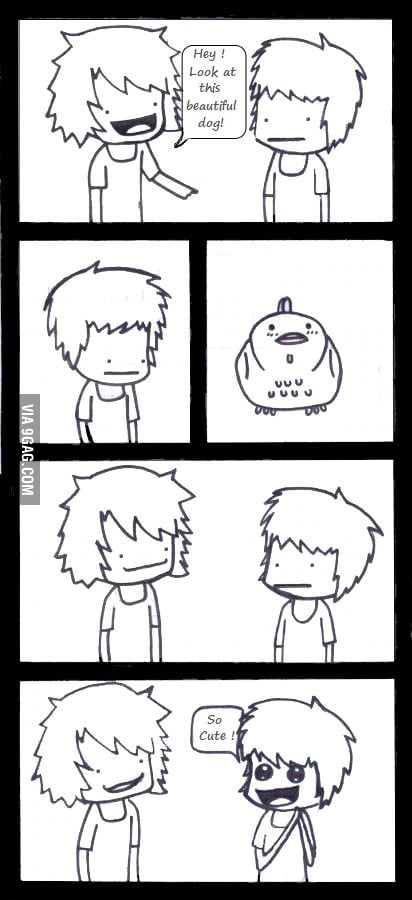 Yeah sure , cute dog ! - 9GAG
