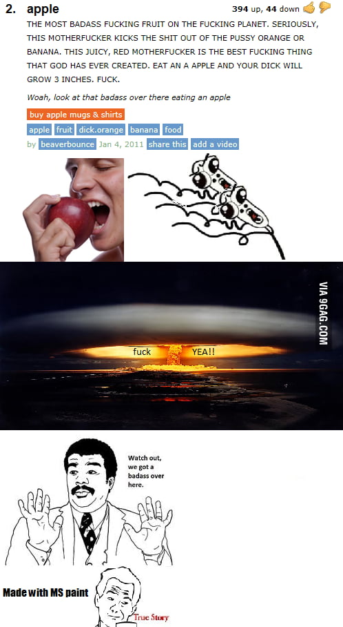 Badass Apple Eater is Badass - 9GAG