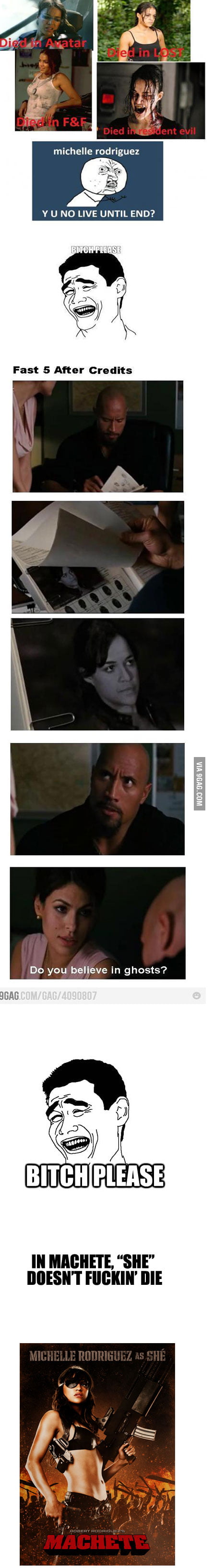 Michelle Rodriguez: B*tch Please! - 9GAG
