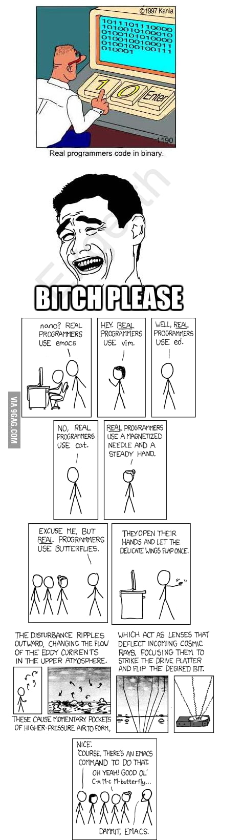 Real real programmers code using butterflies - 9GAG