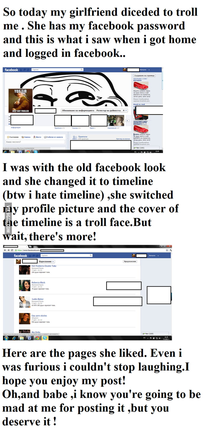 Girlfriend trolling - 9GAG