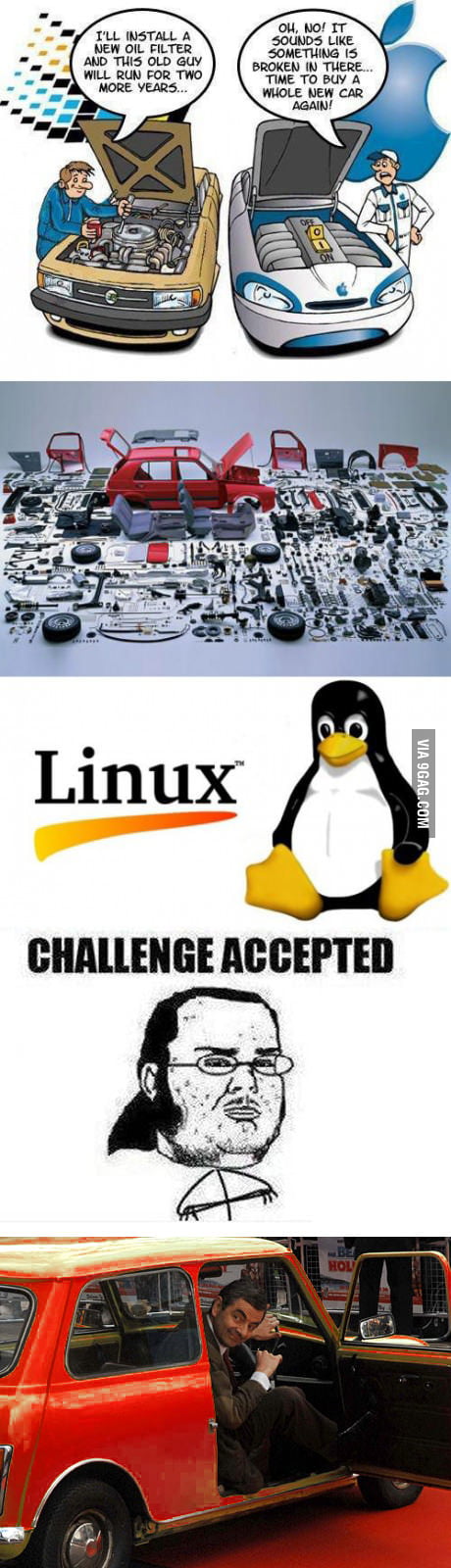 Windows vs Mac vs Linux - 9GAG