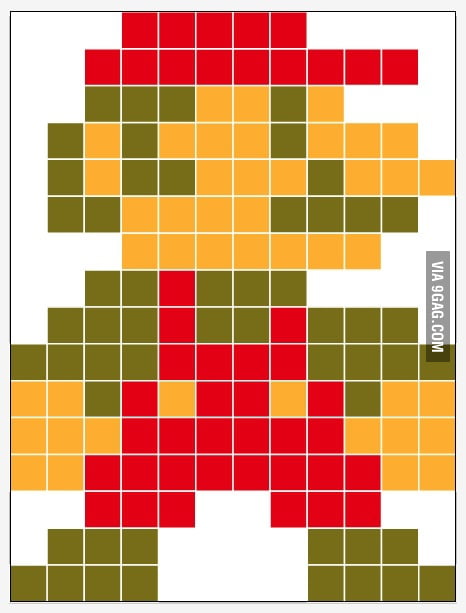 Pixel mario - 9GAG
