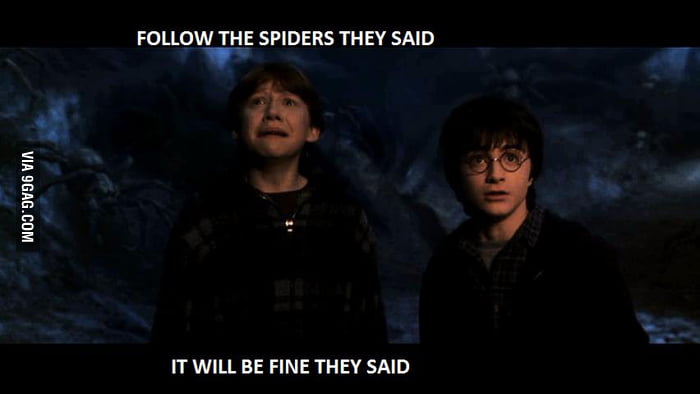 Just follow the spiders. - 9GAG