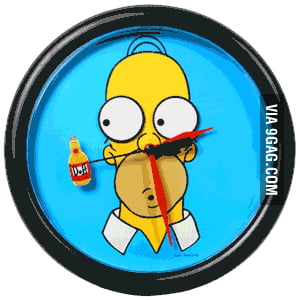 Homer Rotating Eyes Clock - 9GAG