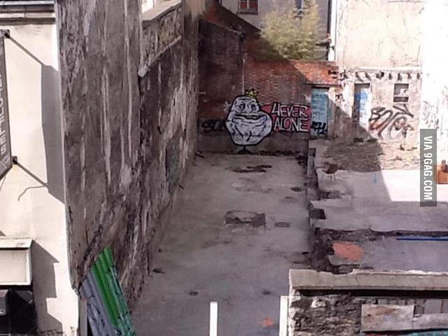 Forever Alone Graffiti - 9GAG