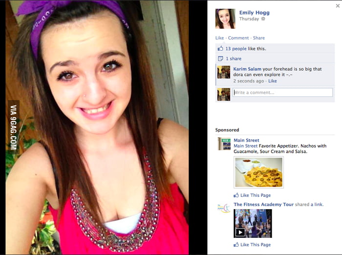 Largest forehead I’ve seen - 9GAG