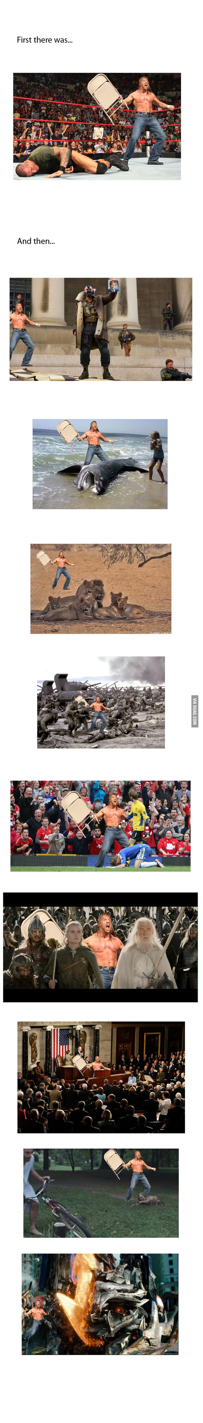 Triple H conquers all - 9GAG