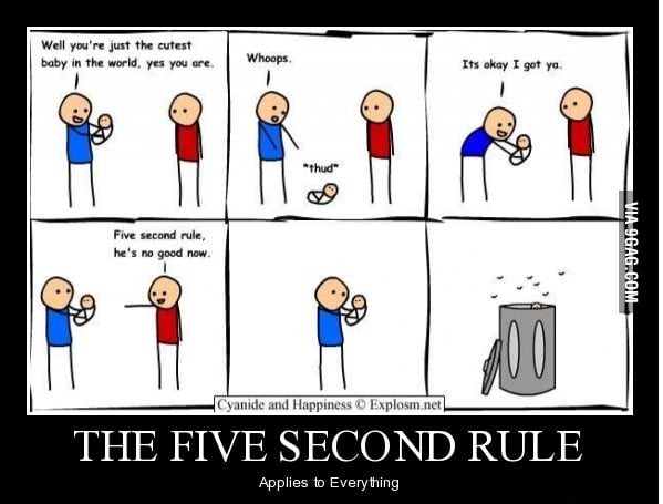 The 5 sec rule. - 9GAG