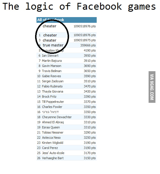 Facebook logic - 9GAG