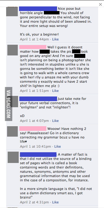 Epic Facebook argument is Epic - 9GAG