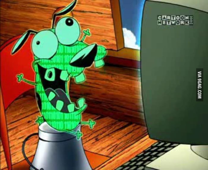 Courage high as f**k, talk with a computer and shit - 9GAG