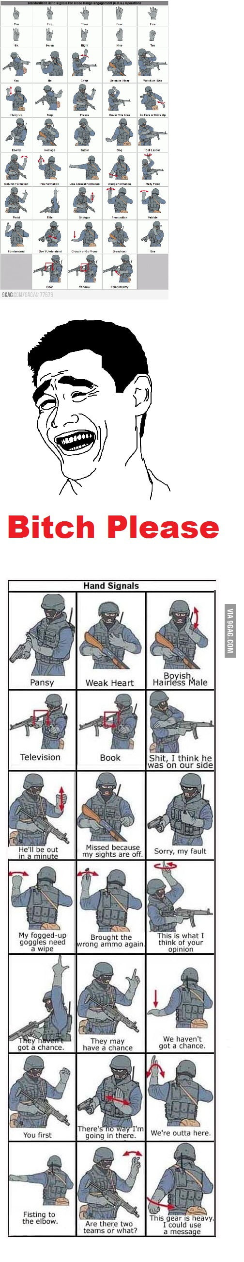 Hand Signals True Meaning - 9GAG