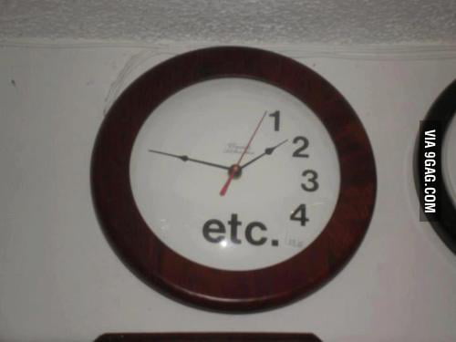 Lazy Clock is Lazy. - 9GAG