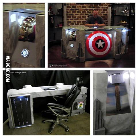 The Avengers Desk - 9GAG