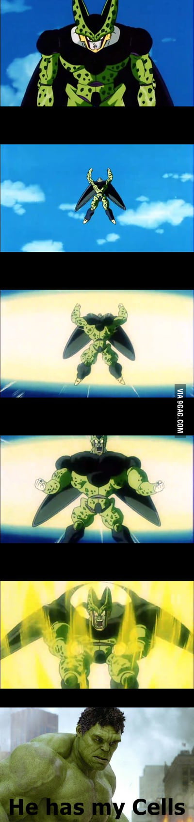 Cell has Hulk's Cells - 9GAG