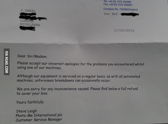 An Official British Letter...IN COMIC SANS?! - 9GAG