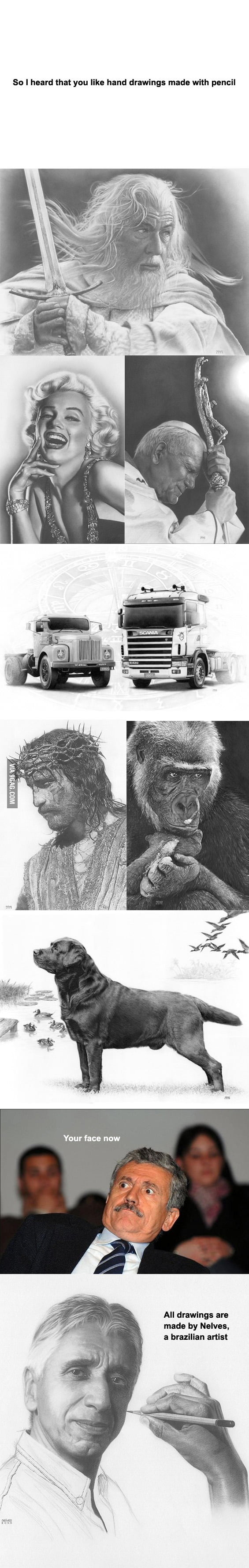 Just graphite pencil! - 9GAG