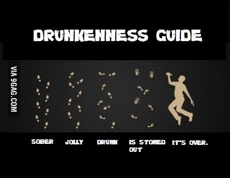 Drunkenness Guide - 9GAG