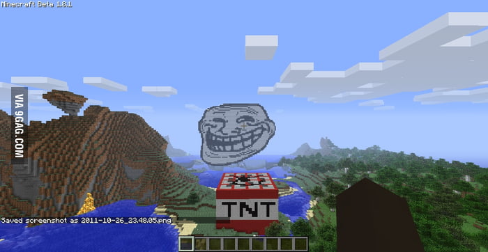 TnT TrollFace minecraft - 9GAG