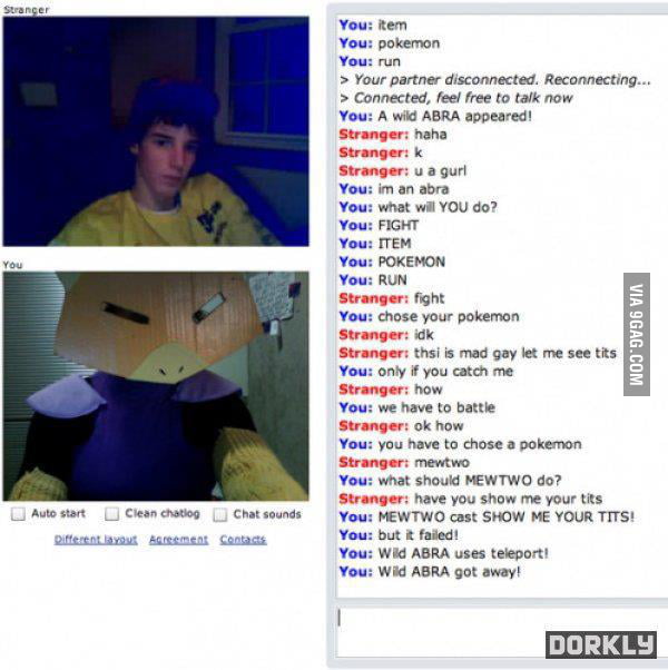 Epic omegle Pokémon fight! - 9GAG