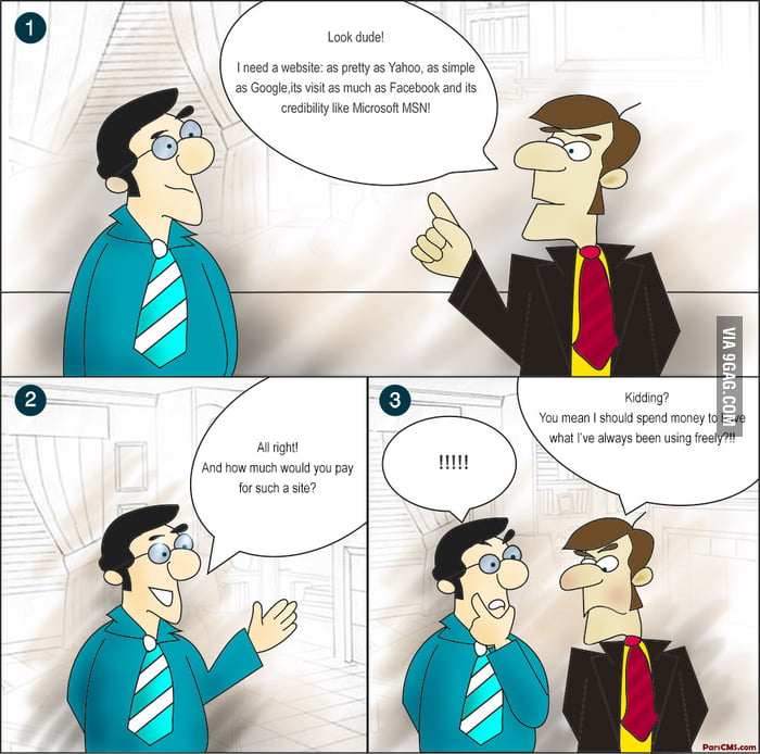 Web developer groups problems - 9GAG