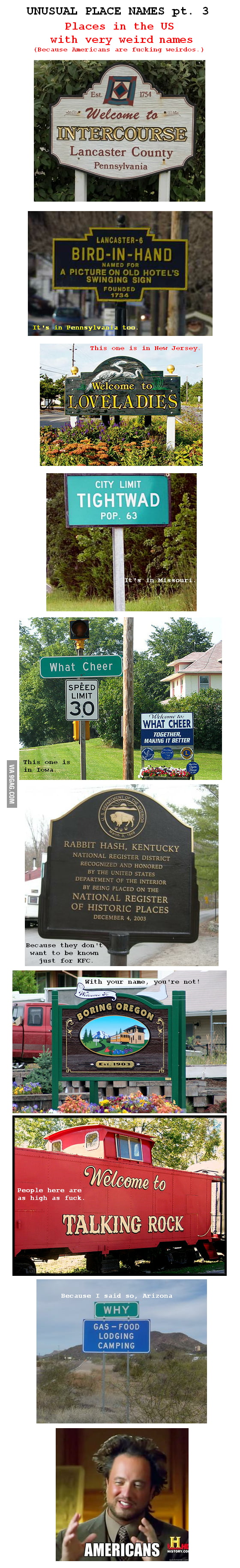 Unusual Place Names pt. 3 - 9GAG