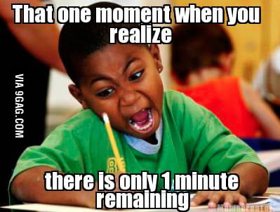 There is only 1 minute remaining - 9GAG