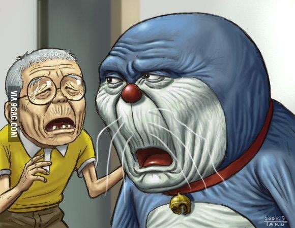 Old doraemon and nobita - 9GAG