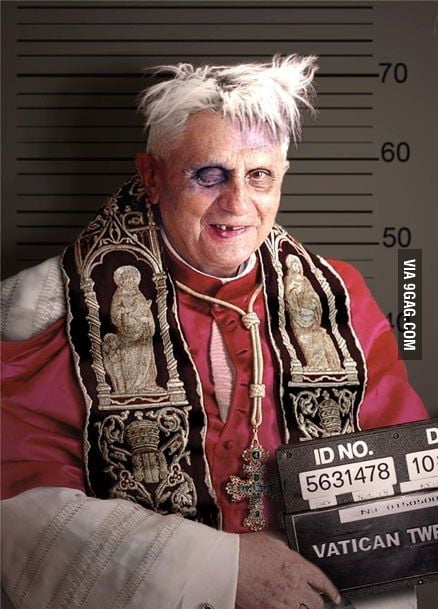 Pope mugshot - 9GAG