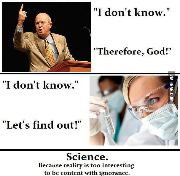 Religion vs science - 9GAG