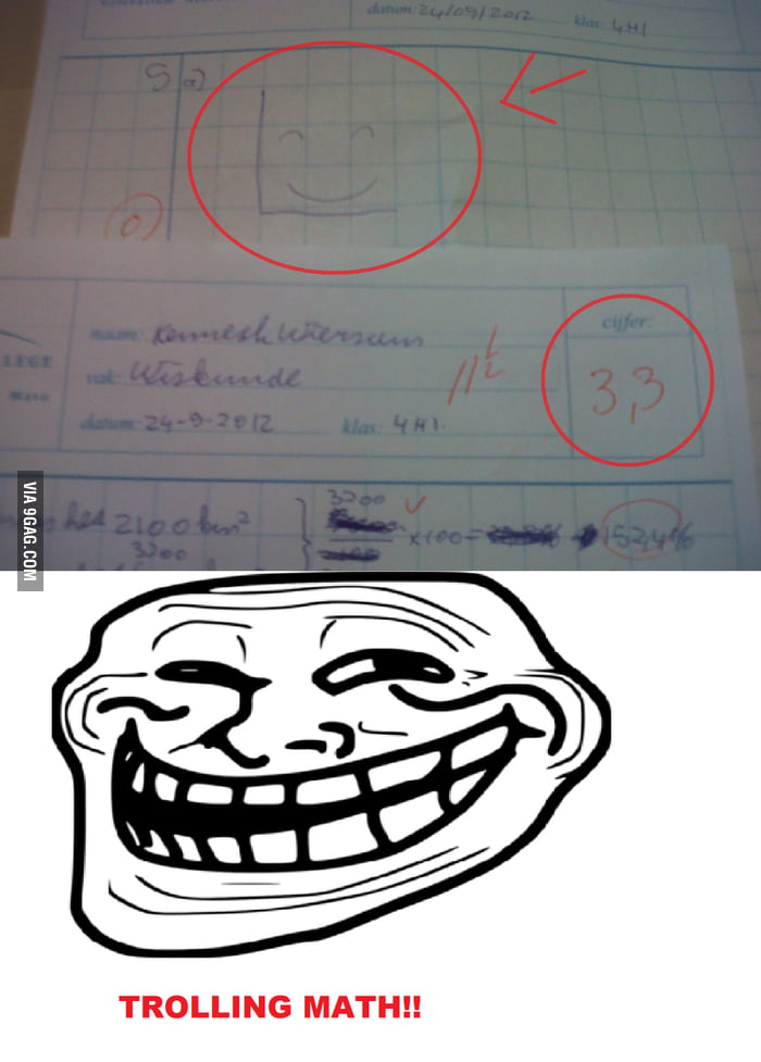 Trolling math - 9GAG