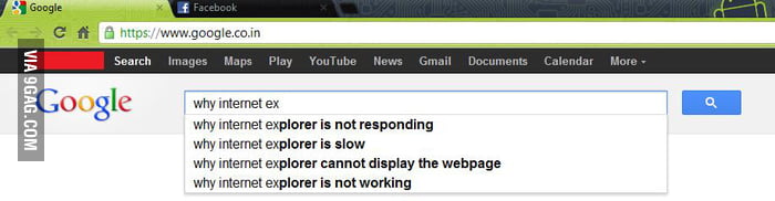 Internet Explorer FAIL. - 9GAG