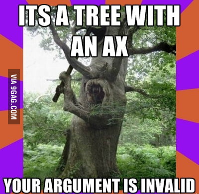 Just a tree with an ax - 9GAG