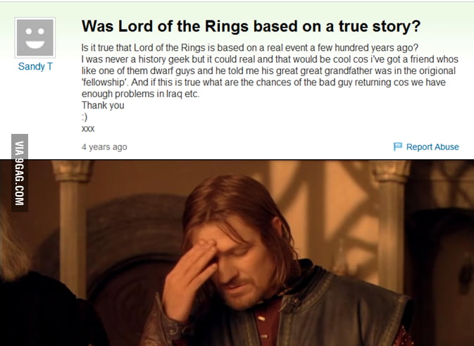 Lotr face palm - 9GAG