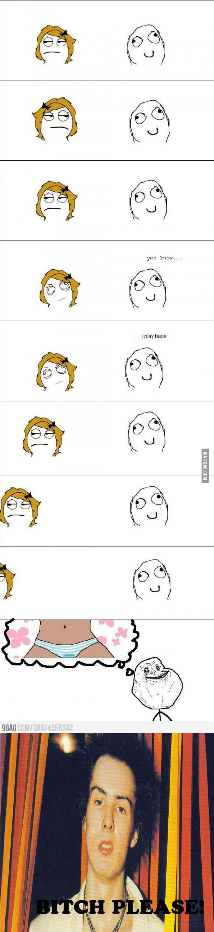 Sad Bass player is sad ... wait for it - 9GAG