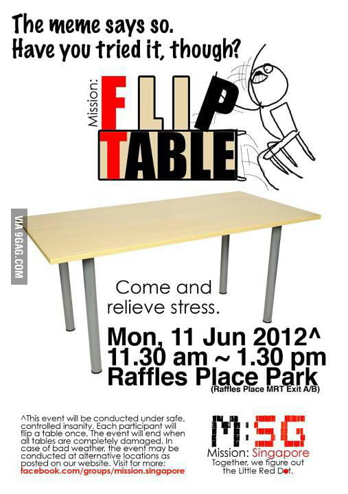 Flip ALL the tables! - 9GAG