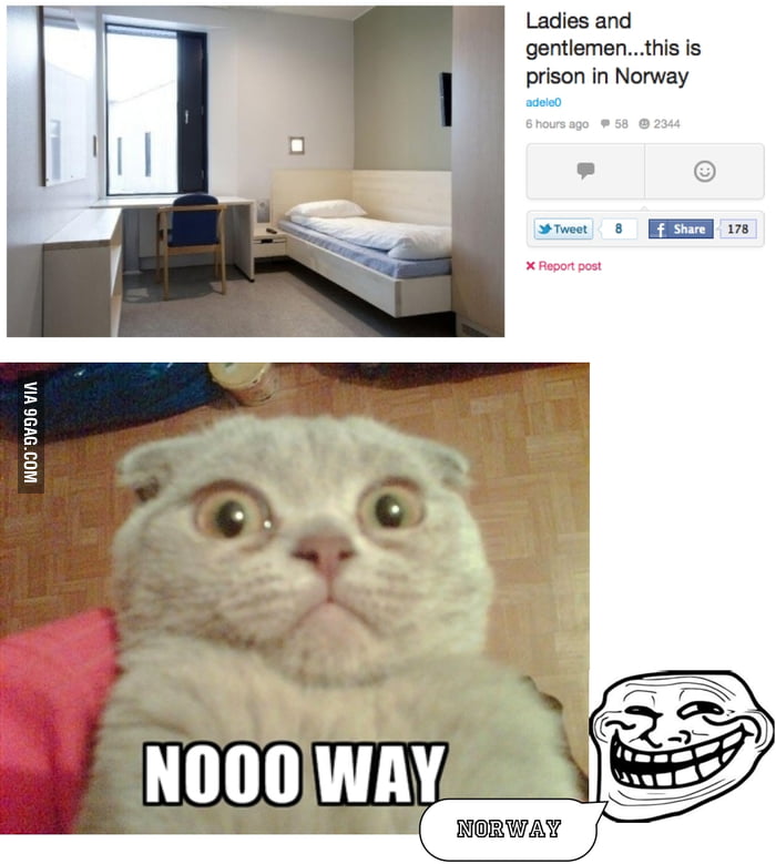 Ladies and gentlemen...this is prison in Norway [FIXED] - 9GAG