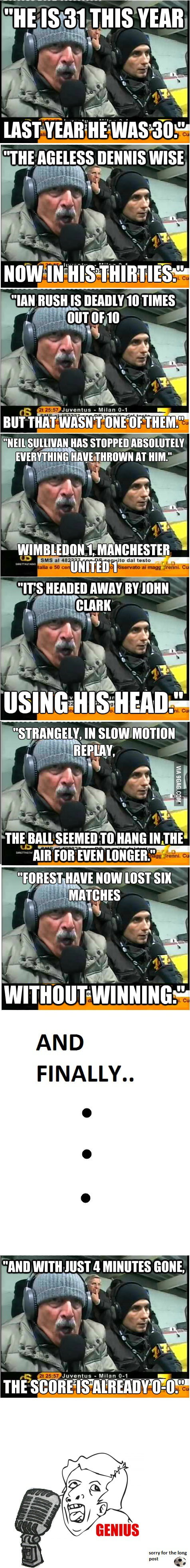 Funniest football commentator actual quotes - 9GAG