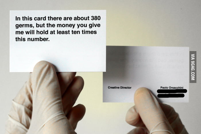 BUSINESS CARD WITH GERMS - 9GAG