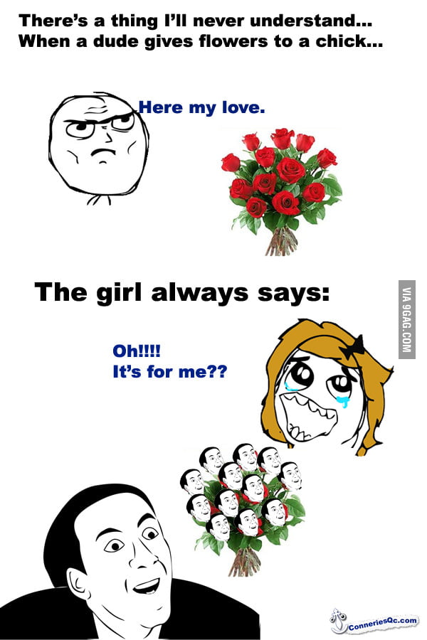 Flowers to a chick - 9GAG