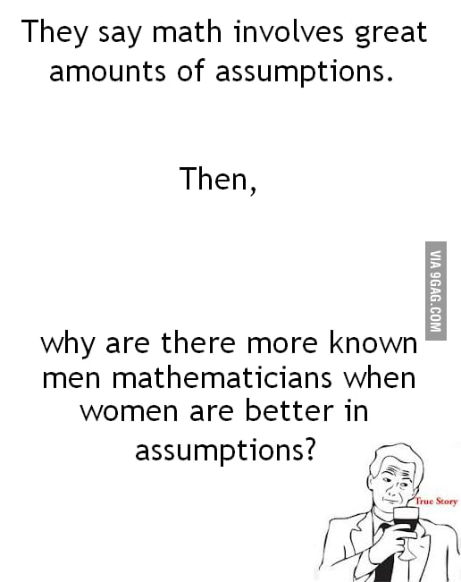 Men, women and math - 9GAG